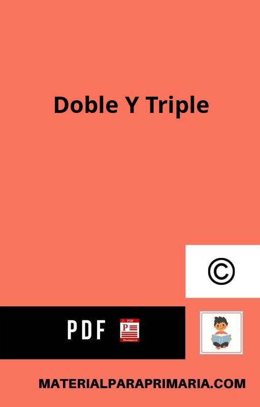 Ejercicios Doble Y Triple Primaria PDF 】 2025